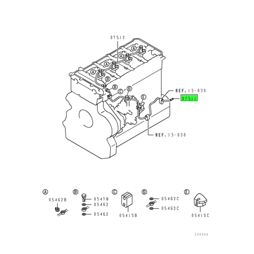 ME241340 Mitsubishi FUSO | Injection Pump Fuel Return Tube | Source One ...