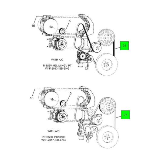 4106109C1 | Genuine Navistar International® BELTFAN 8PK ACCESORY ...