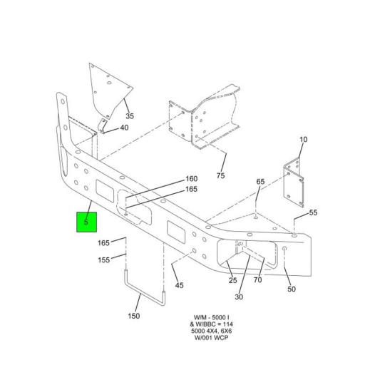3539500C1 Navistar International | Front Chrome Steel Bumper | Source ...