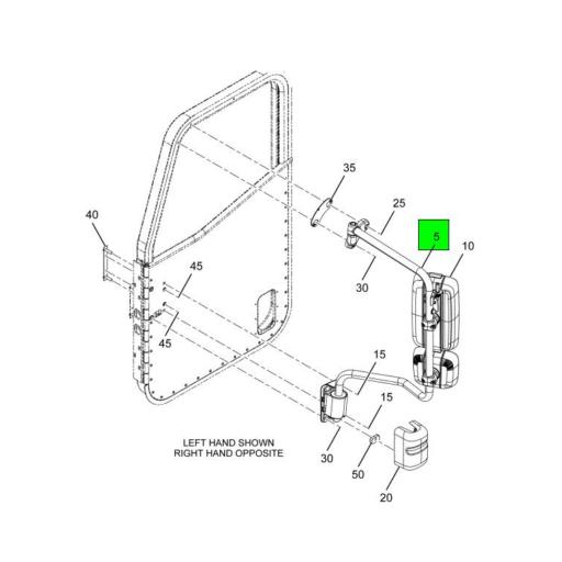 4061107C92 Navistar International | MIRROR REAR VIEW LEFT HAND CHROME ...