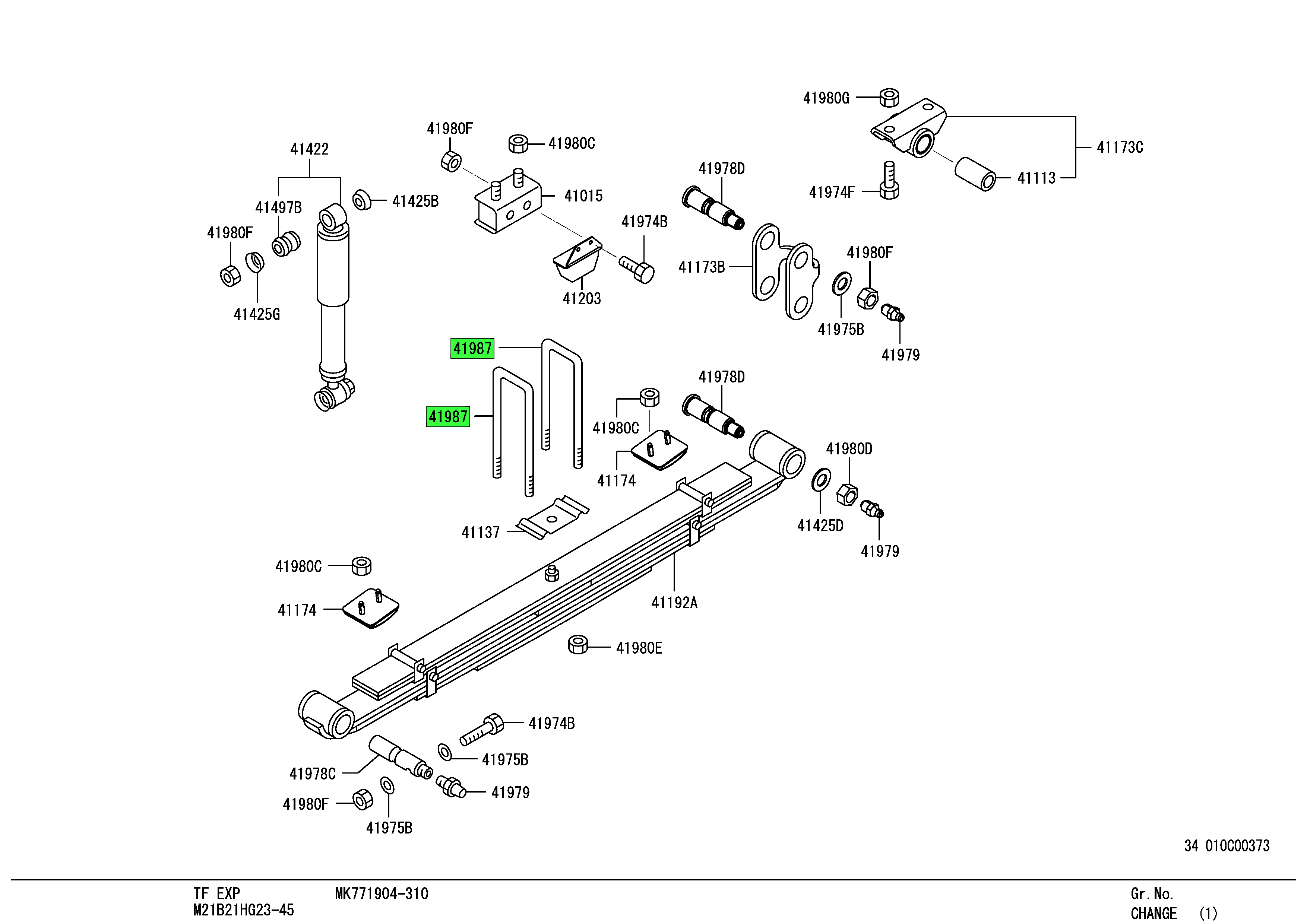 MH002762 Mitsubishi FUSO | Rear Suspension Spring U-Bolt | Source One ...