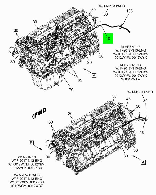3676638C91 Navistar International | Oil Pan to Engine Block Wire Cable ...