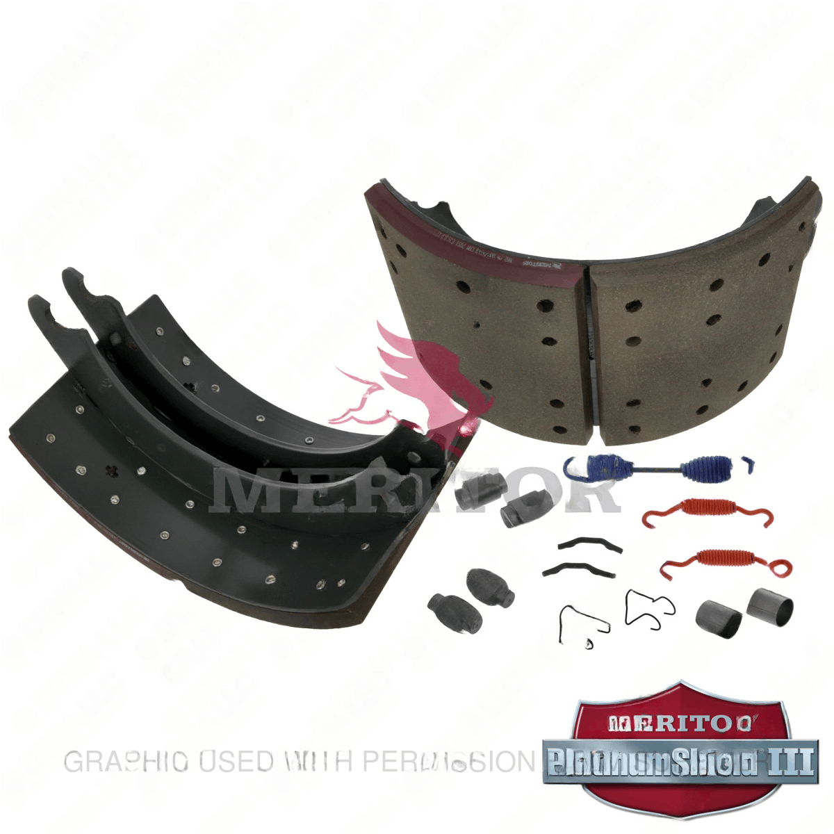 XK23014711QP Meritor | Remanufactured Lined Brake Shoe Kit with ...