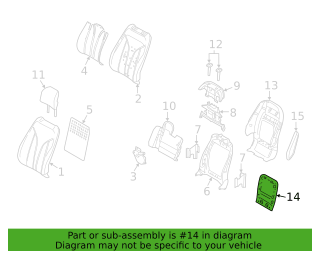 KA1Z5860762DC Ford | Seat Back Panel Trim | Source One Parts Center
