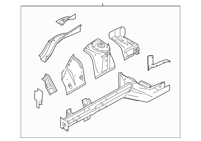 FR3Z16055A Ford | Frame Side Member Fender Apron - Left Front | Source ...