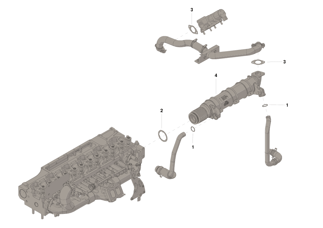 4376312 | Cummins® | Exhaust Recirculation Cooler Kit | Source One ...
