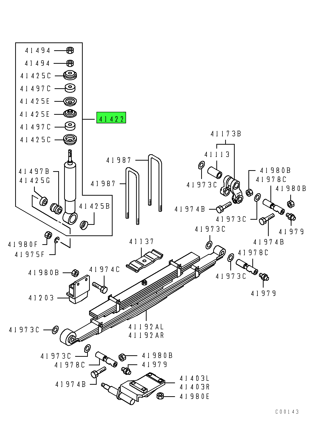 MK302296 Mitsubishi FUSO | Rear Suspension Shock Absorber | Source One ...