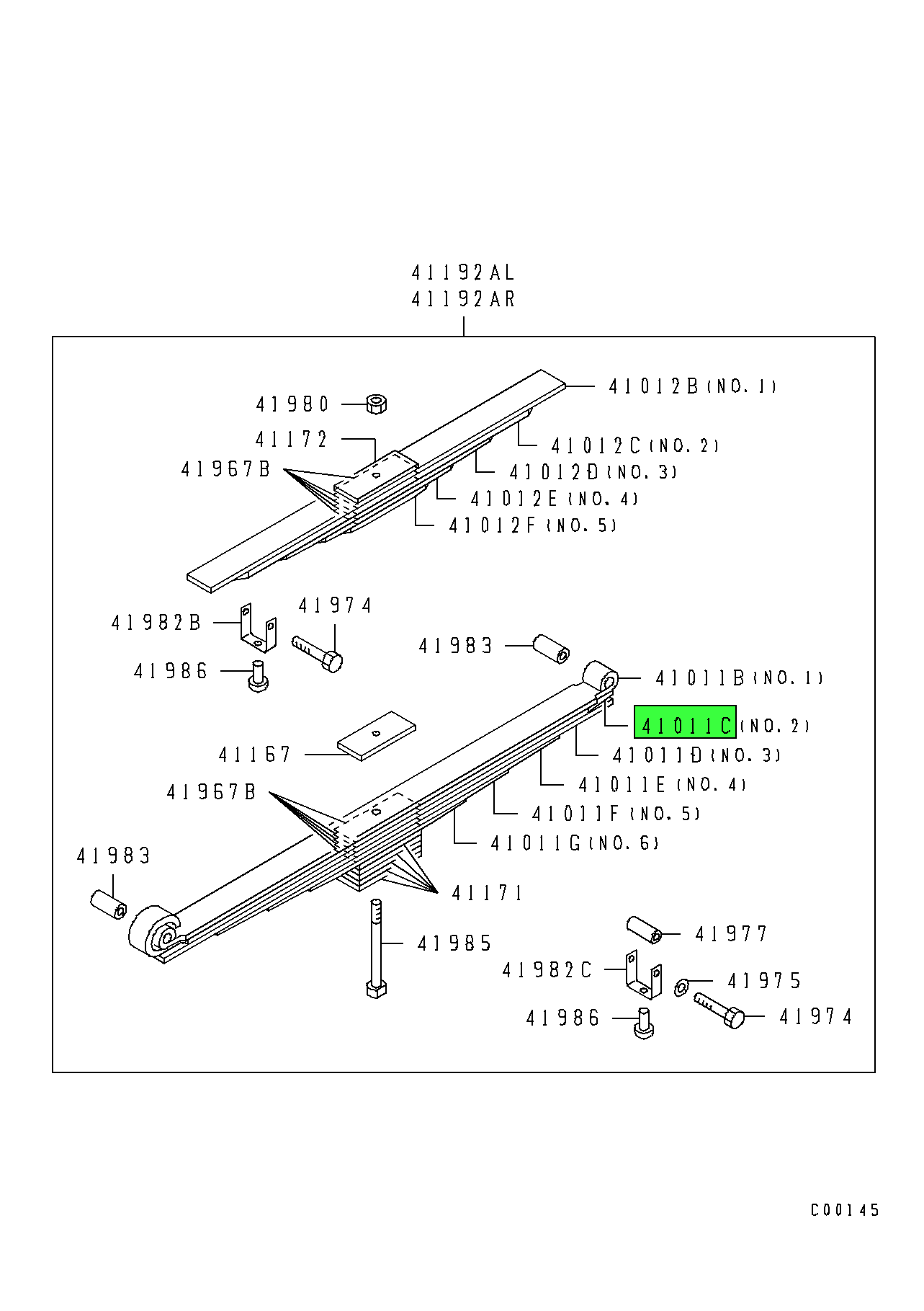 MK471388 Mitsubishi FUSO | Rear Suspension Spring Leaf | Source One ...