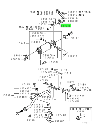 MC116316 Mitsubishi FUSO | Exhaust Tail Pipe Suspender | Source One ...