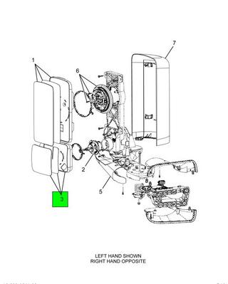 2514726C3 Navistar International | Convex Glass Kit Right-Hand With ...