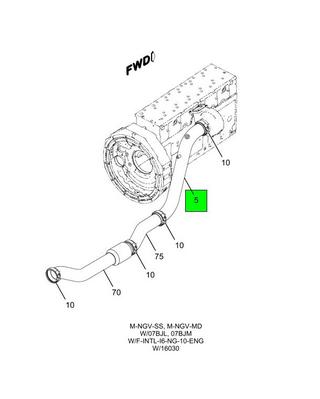 3582606C1 Navistar International | Turbocharger Pipe for Inline-6 ...