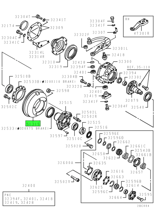 MC894414 | Mitsubishi FUSO® | Front Brake Drum | Source One Parts Center